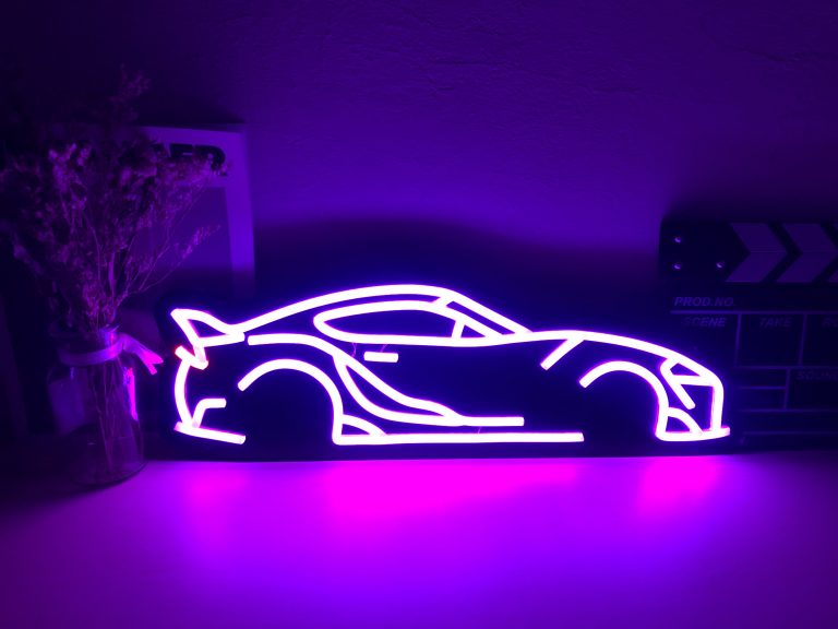 TOYOTA Supra MK5 LED Neon Sign (profile view) - My LED neon Design