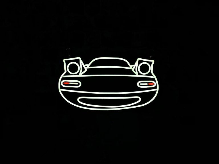 MAZDA Miata NA pop-up (front view) LED neon Sign - My LED neon Design
