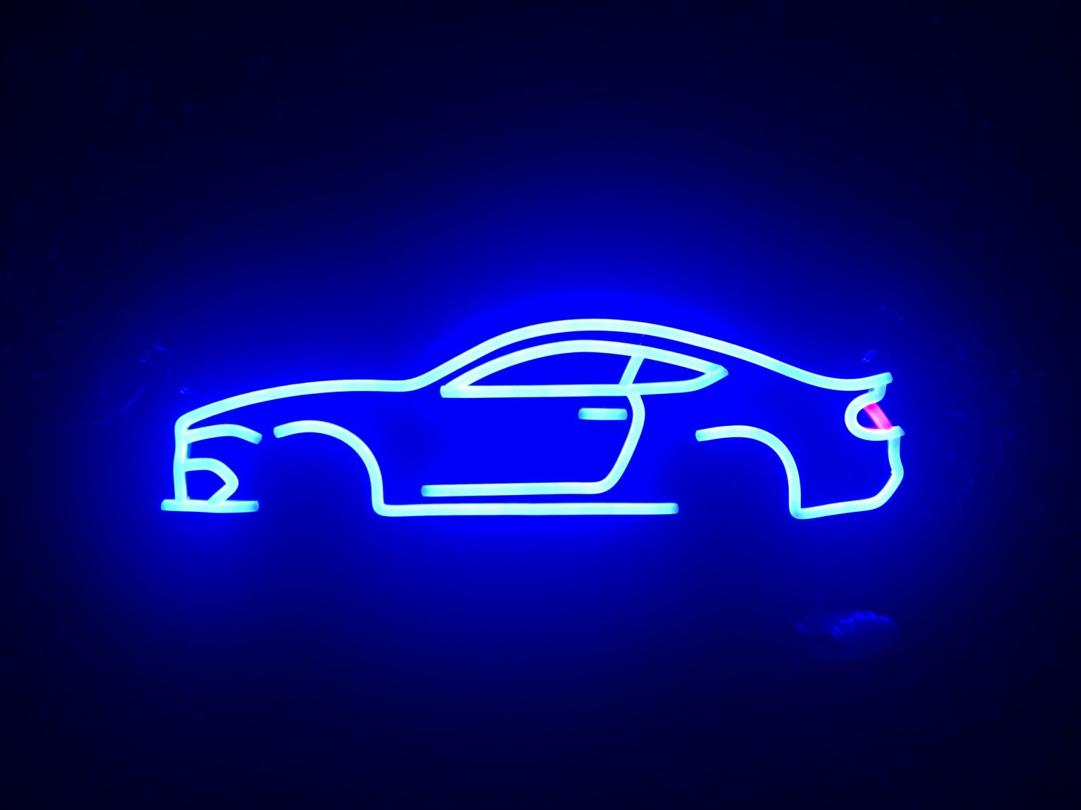 Mustang Shelby GT500 LED Neon Sign (profile view) - My LED neon Design