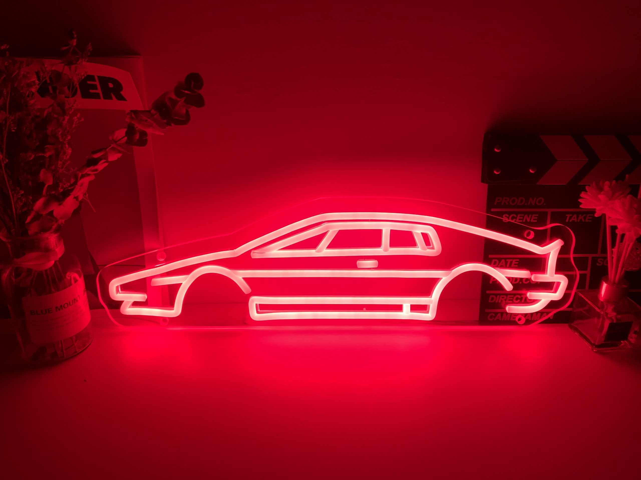 LOTUS ESPRIT Turbo 83 LED neon Sign (profile view) - My LED neon Design