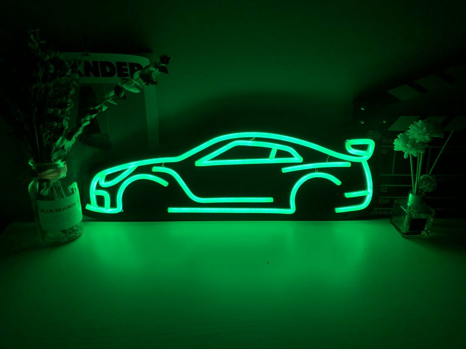 NISSAN SKYLINE GTR R35 LED neon Sign (profile view) - My LED neon Design