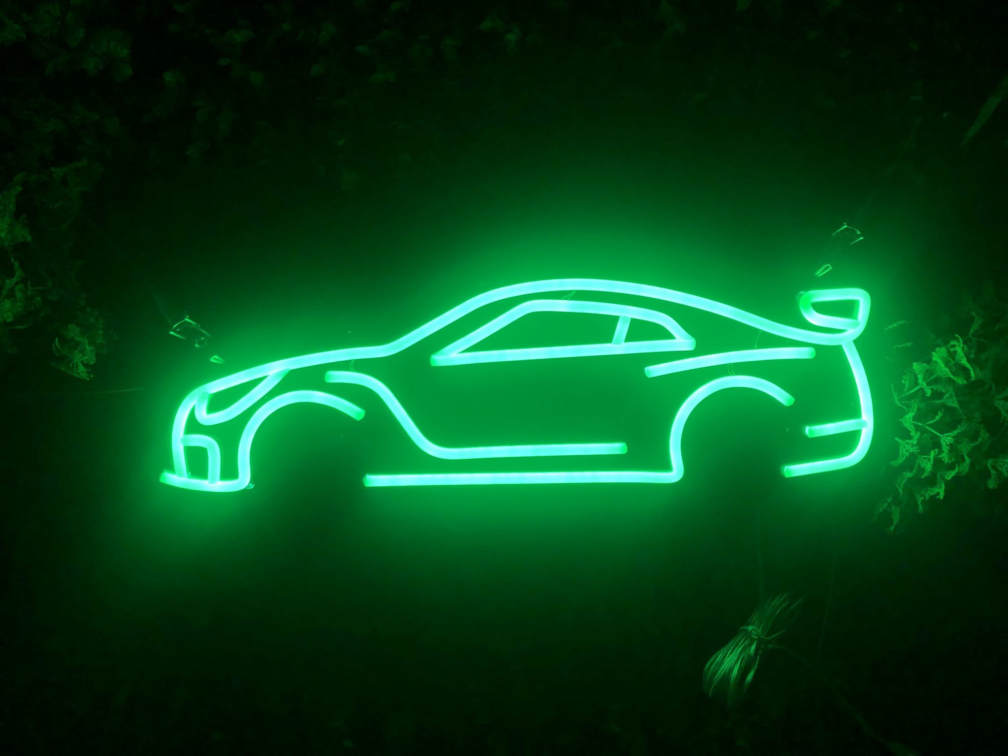 NISSAN SKYLINE GTR R35 LED neon Sign (profile view) - My LED neon Design