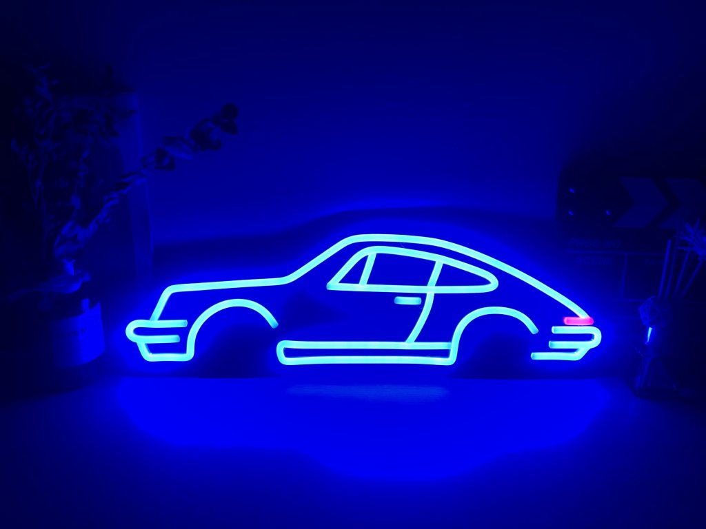 Porsche The 911 G Series LED neon Sign (profile view) - My LED neon Design