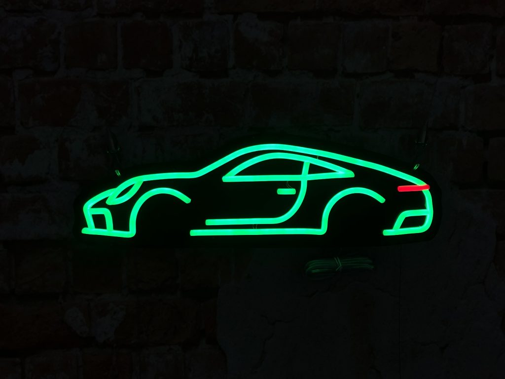 Porsche 911-992 LED neon Sign (profile view) - My LED neon Design