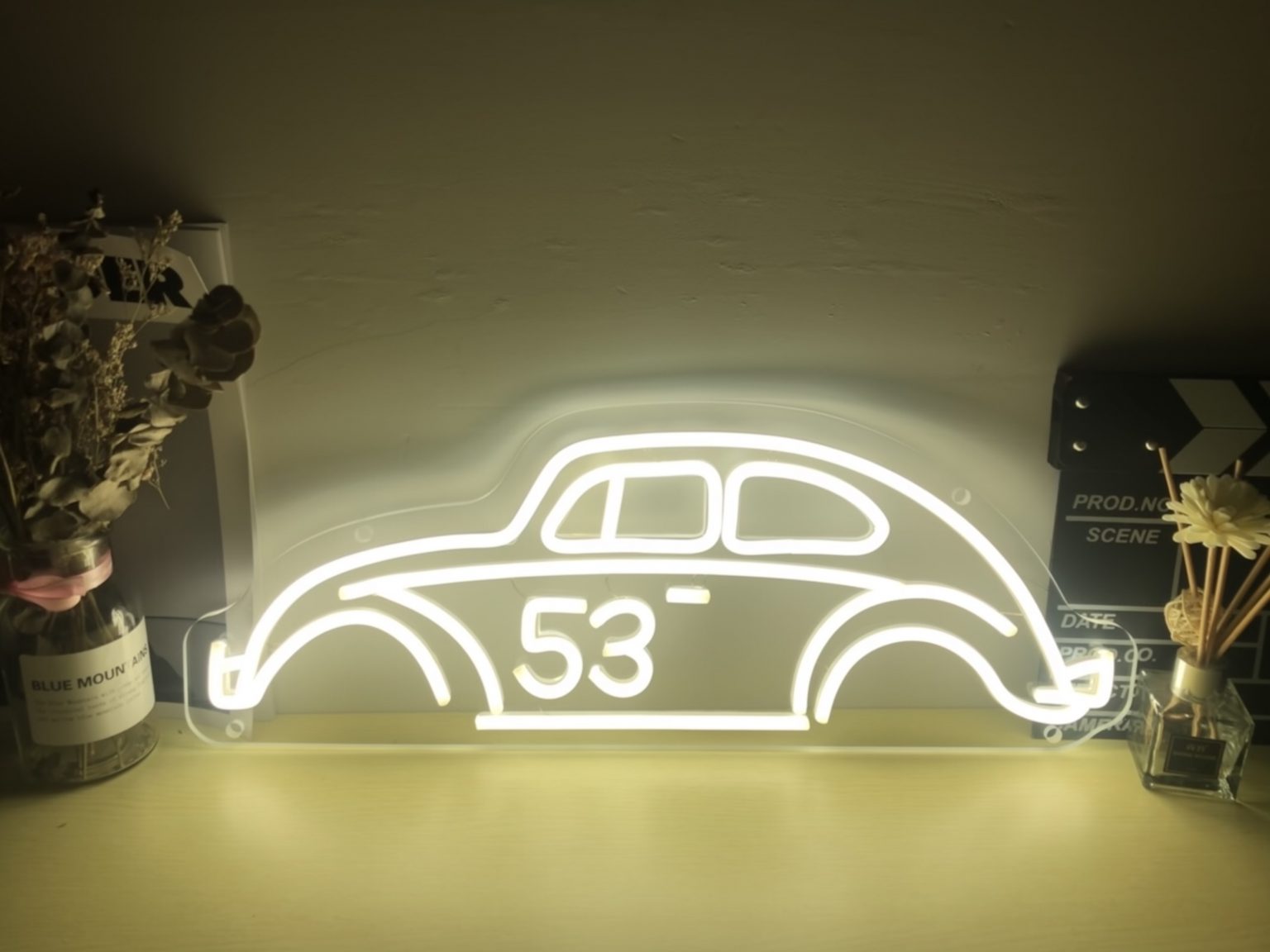 VOLKSWAGEN Beetle “the Love Bug” LED neon Sign (profile view) - My LED ...