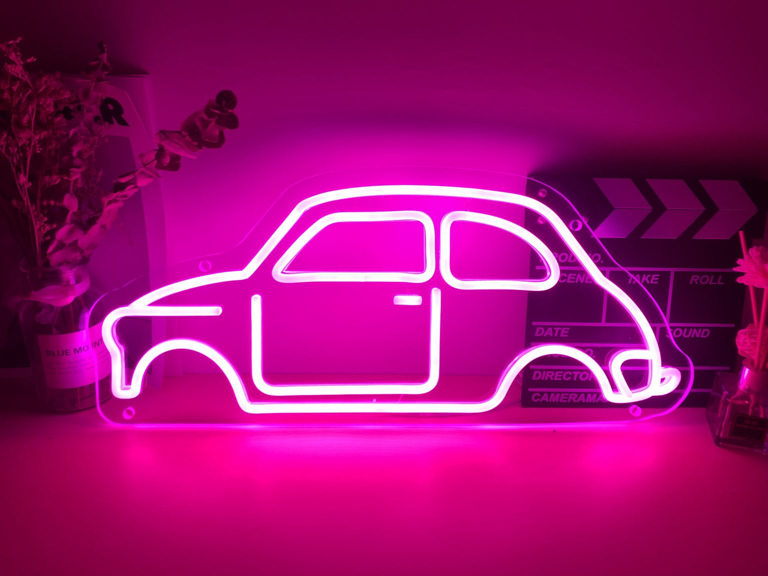 FIAT 500 LED neon Sign (profile view) - My LED neon Design