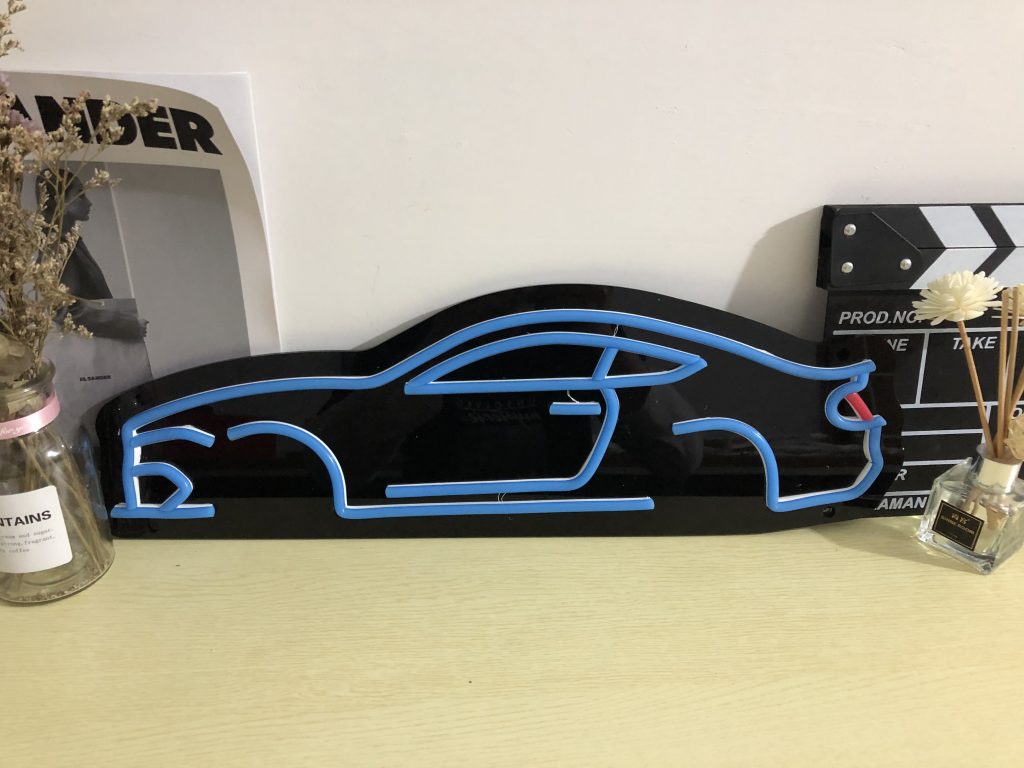 Mustang Shelby GT500 LED Neon Sign (profile view) - My LED neon Design