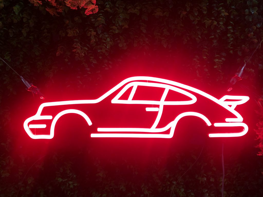 Porsche 911-964 Turbo LED neon Sign (profile view) - My LED neon Design