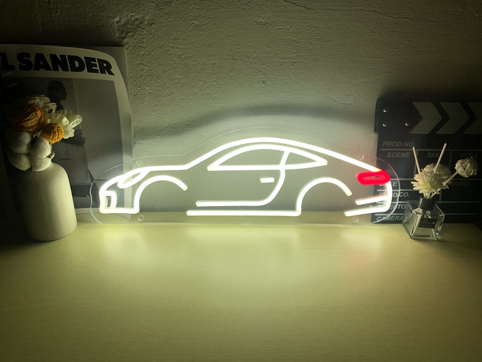 Porsche 911-991 Carrera LED neon Sign (profile view) - My LED neon Design