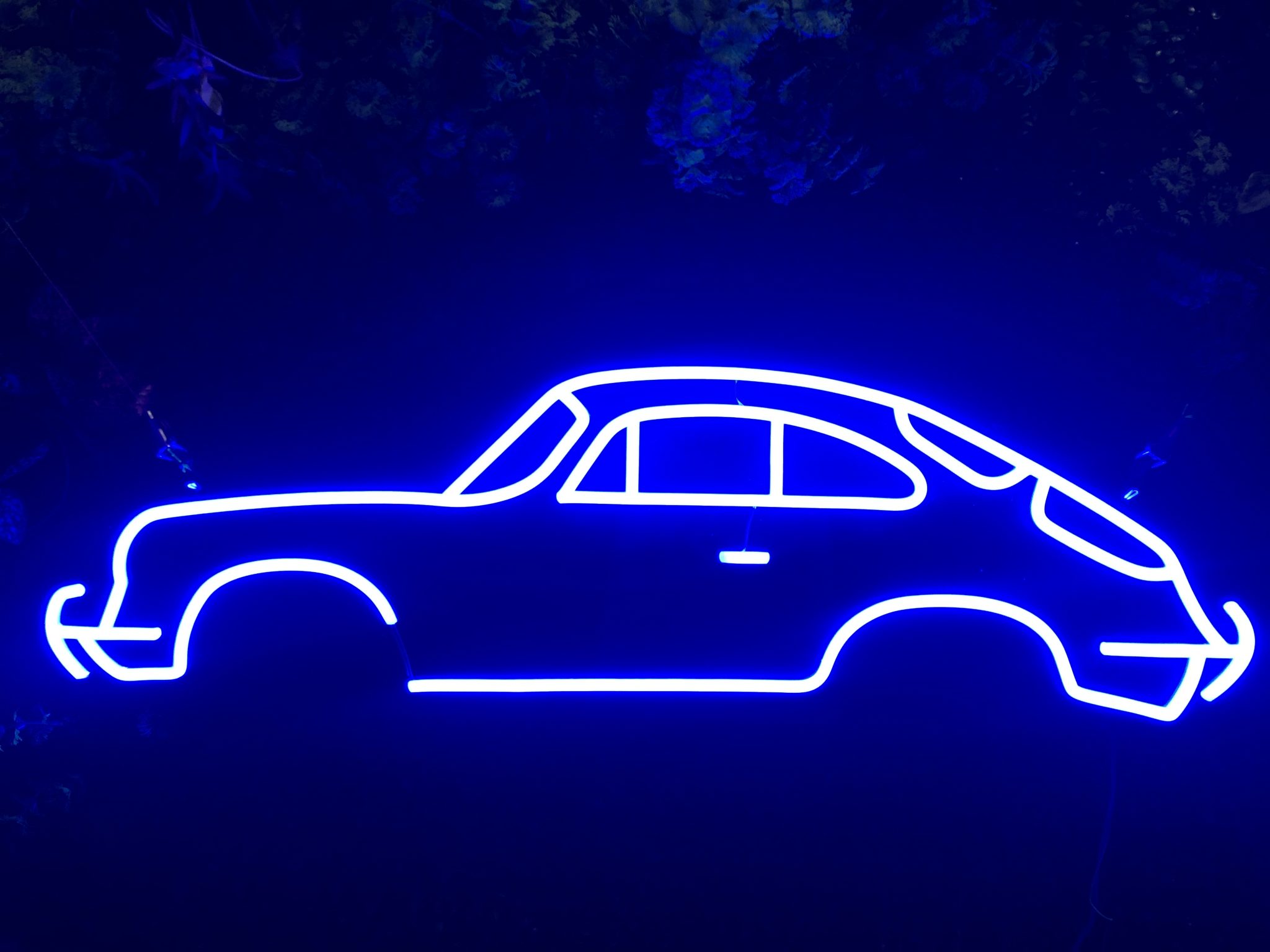 Porsche 356 B Carrera 2 LED neon Sign (profile view) - My LED neon Design