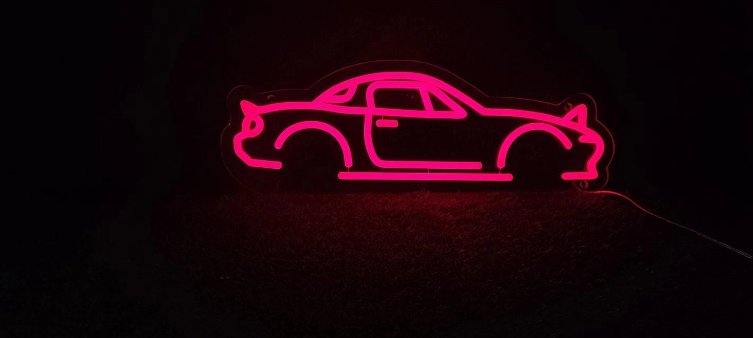 MAZDA Miata NA hardtop (profile view) LED neon Sign - My LED neon Design