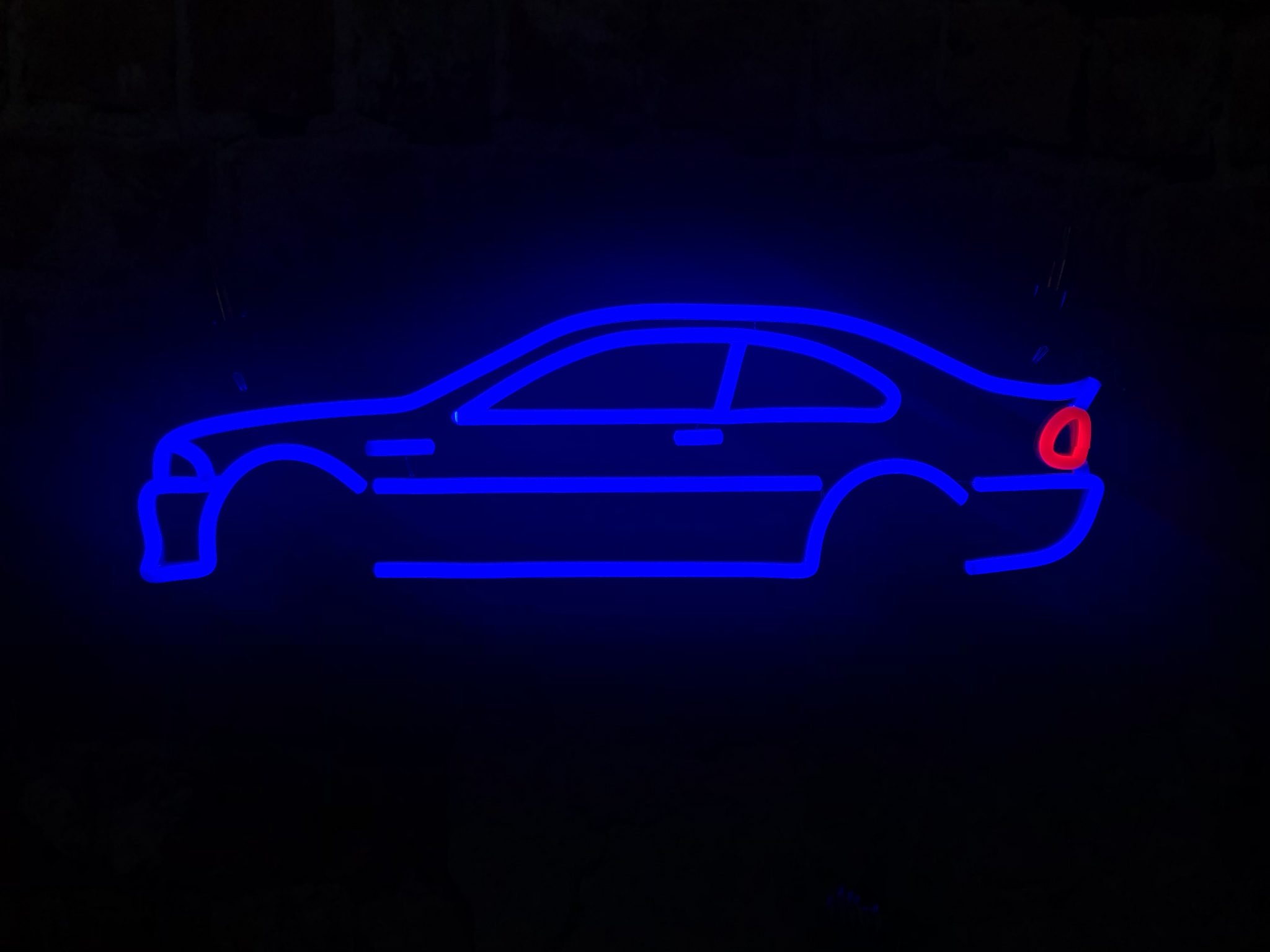 BMW E46 M3 LED neon Sign (profile view) - My LED neon Design