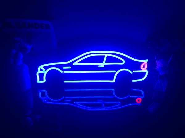 BMW E46 M3 LED neon Sign (profile view) - My LED neon Design