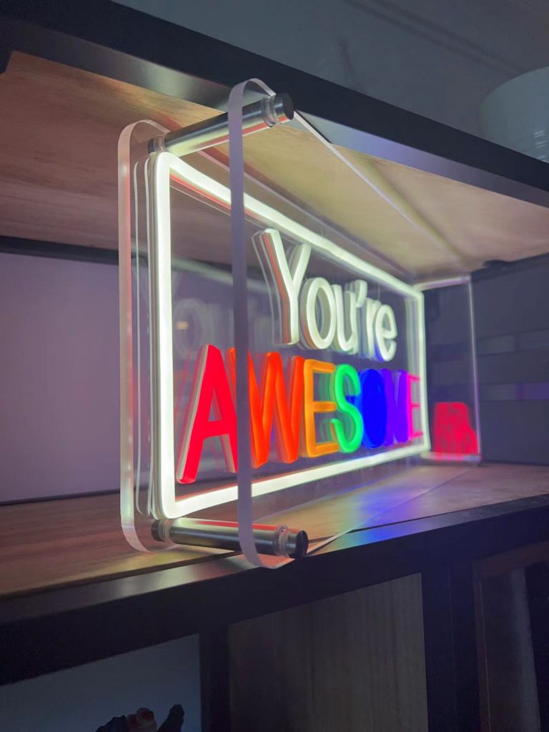 “You’re AWESOME” LED neon Sign (standing by itself sign) - My LED neon ...