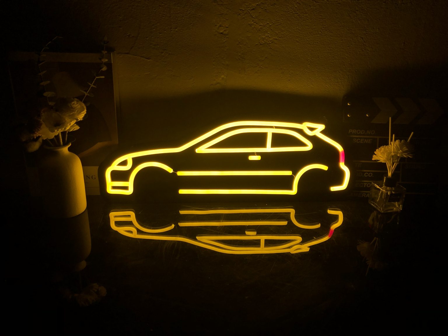 Honda Civic LED neon Sign (profile view) - My LED neon Design