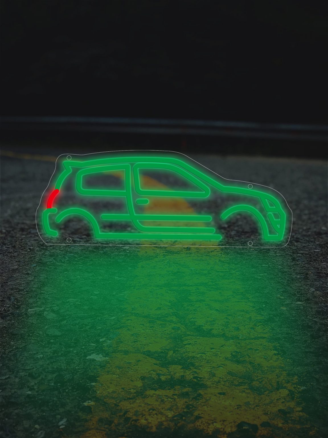 RENAULT Clio 16S LED neon Sign (profile view) - My LED neon Design