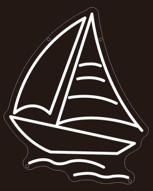 Cute Sailboat LED neon Sign - My LED neon Design