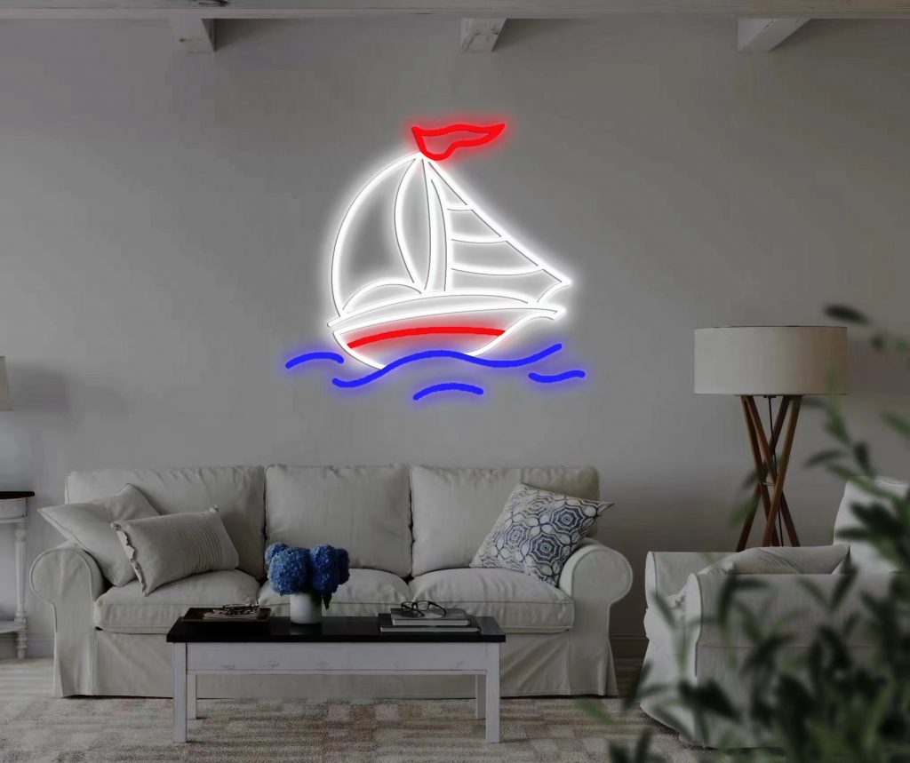 Even Cuter Sailboat LED neon Sign - My LED neon Design