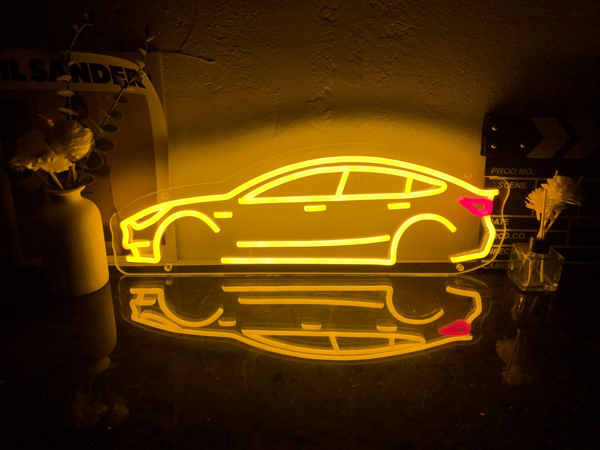 Tesla Model 3 LED neon Sign (profile view) - My LED neon Design