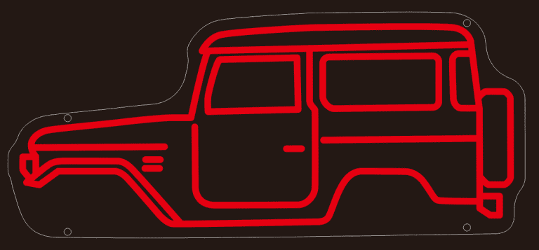 Toyota Land Cruiser 40 series (large) LED neon Sign (profile view) - My ...