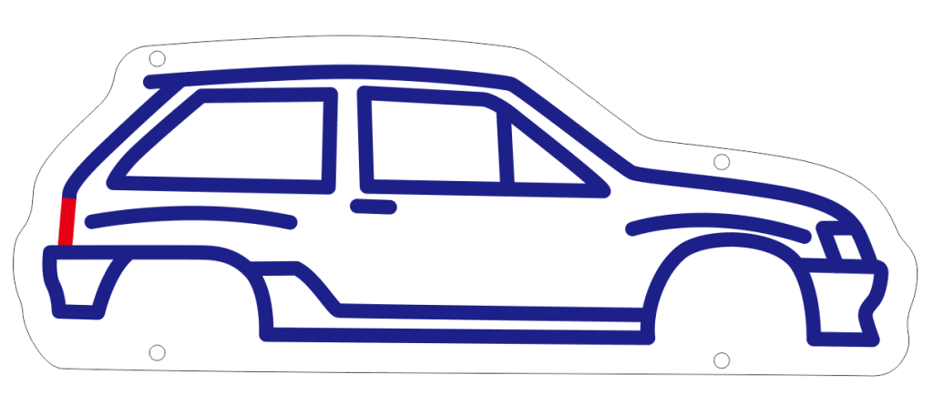 Vauxhall Nova GSI LED neon Sign (profile view) - My LED neon Design