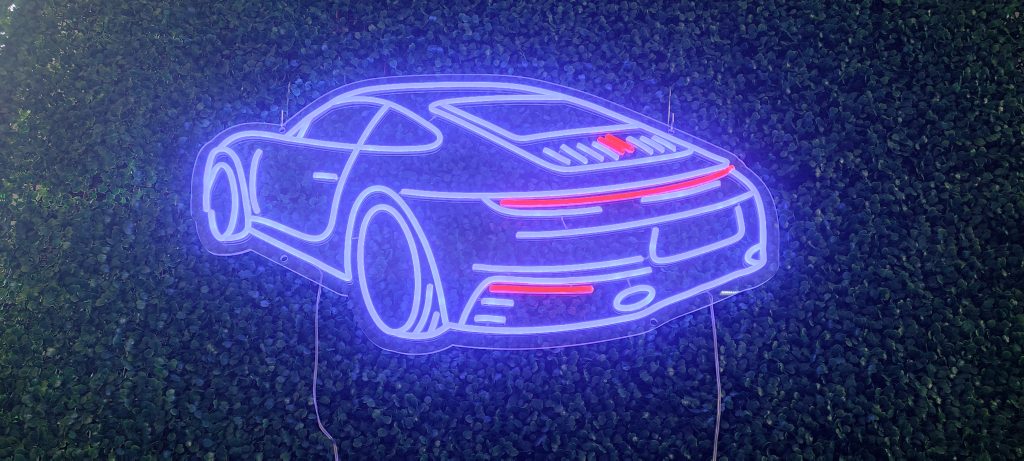 Porsche 911 992 Rear 3/4 LED Neon Sign - My LED neon Design